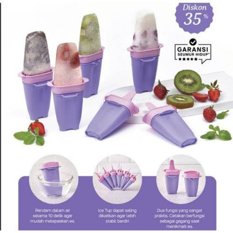 Jual Promo!! Tupperware Lolly Lolli ice tup ice tups tempat ice cream ...