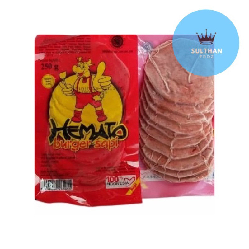 Jual HEMATO BURGER SAPI 250 GR 280 GR | Shopee Indonesia