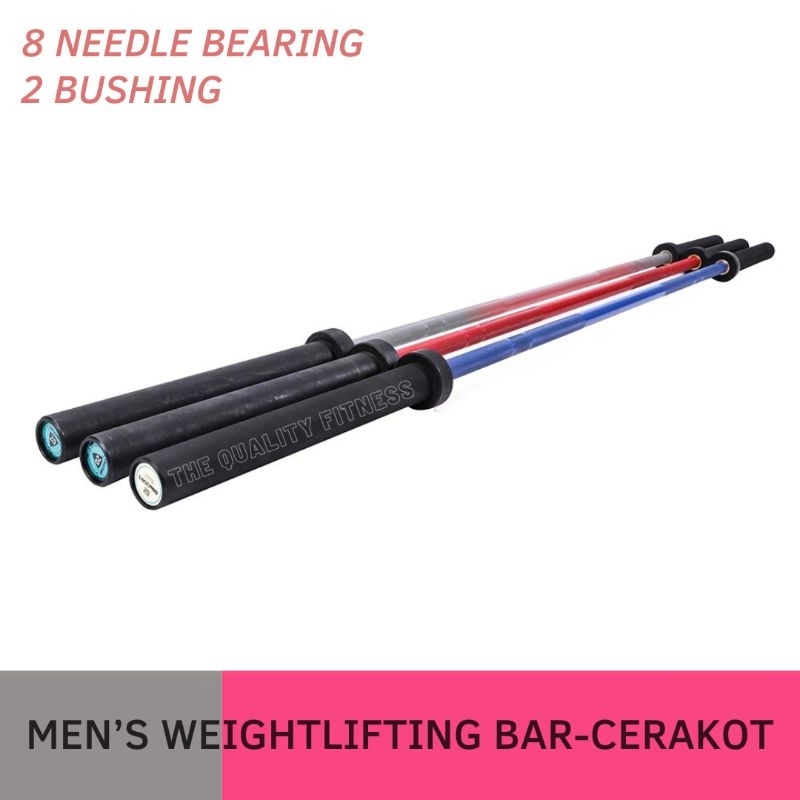 Jual Olympic Barbell Gym Livepro Men's Cerakote Training Bar 1000 Lbs 20Kg | Shopee Indonesia