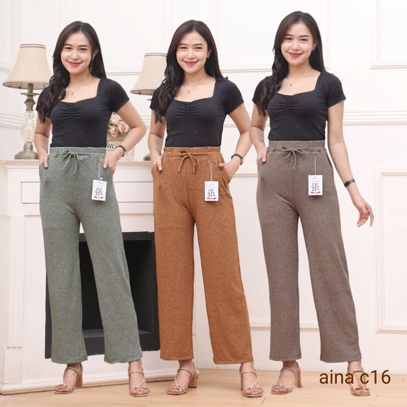 Jual NEW ARRIVAL!!! HIGHWAIST CELANA KULOT KNIT PANTS PREMIUM//CELANA ...