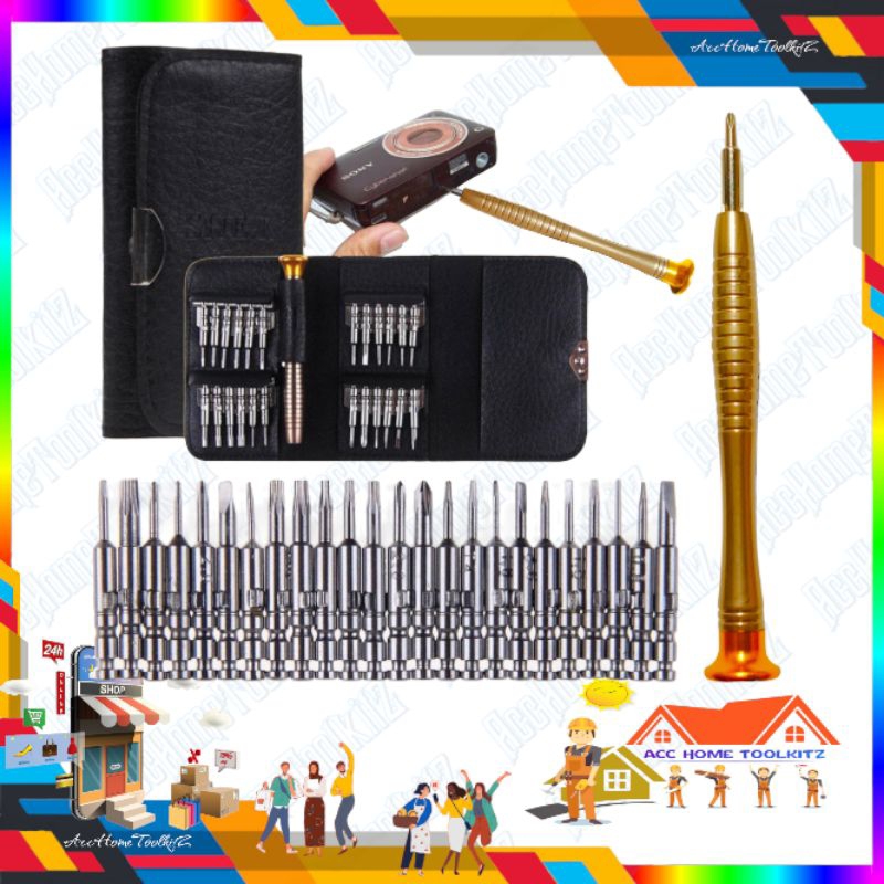 Jual OBENG KECIL SET 25 IN 1 MODEL DOMPET OBENG PORTABLE HANDPHONE TOOL ...