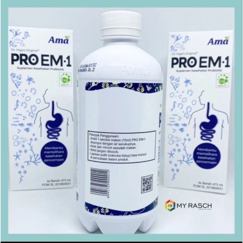 Jual PRO EM 1 ORIGINAL SUPLEMEN KESEHATAN PROBIOTIK 473 ml | Shopee ...