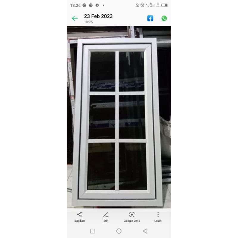 Jual kusen+jendela almunium ornamen 100x50 ada yg 120x50 ada yg100x40 ...
