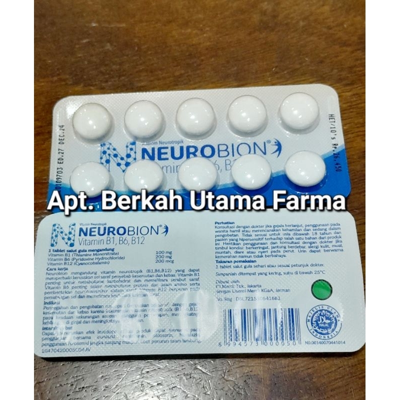 Jual NEUROBION PUTIH STRIP ISI 10 TABLET | Shopee Indonesia