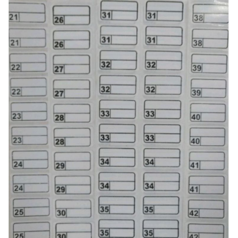 Jual stiker tempel size /angka kotak 21_34 | Shopee Indonesia