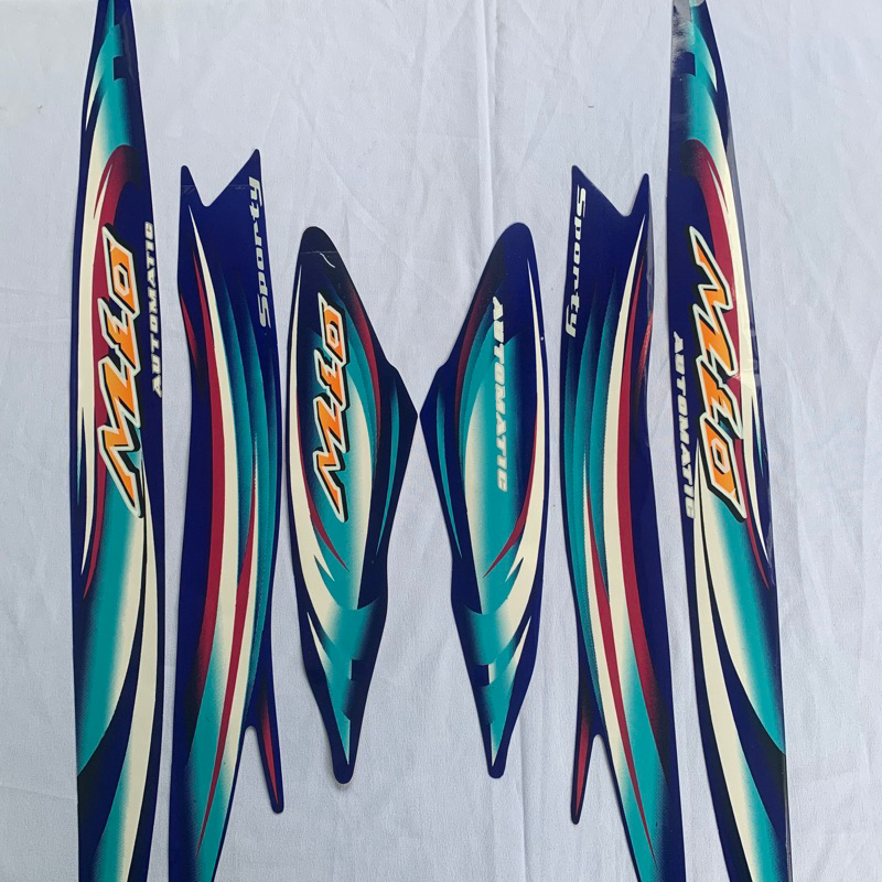Jual STIKER STRIPING BODY MOTOR YAMAHA MIO SPORTY 2007 Biru | Shopee ...