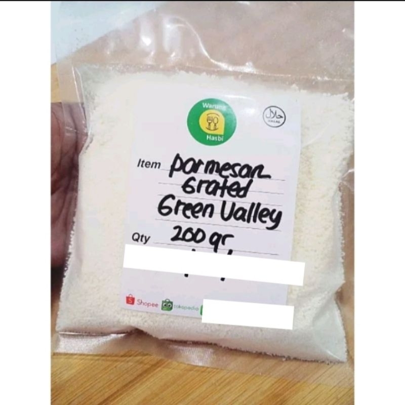 Jual green valley parmesan grated cheese repack 200gr | Shopee Indonesia