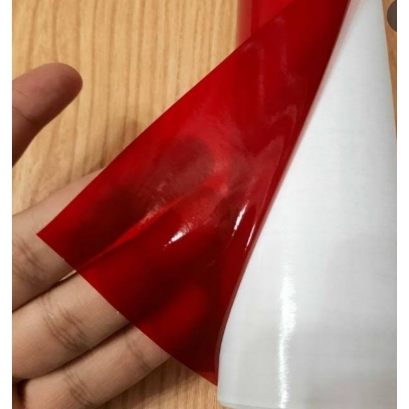 Jual Skotlet sticker motor merah transparan Panjang 1meter Lebar 45cm ...