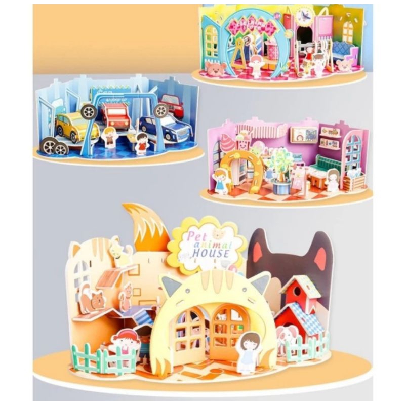 Jual Mainan anak Puzzle 3D, Diy puzzle 3D | Shopee Indonesia