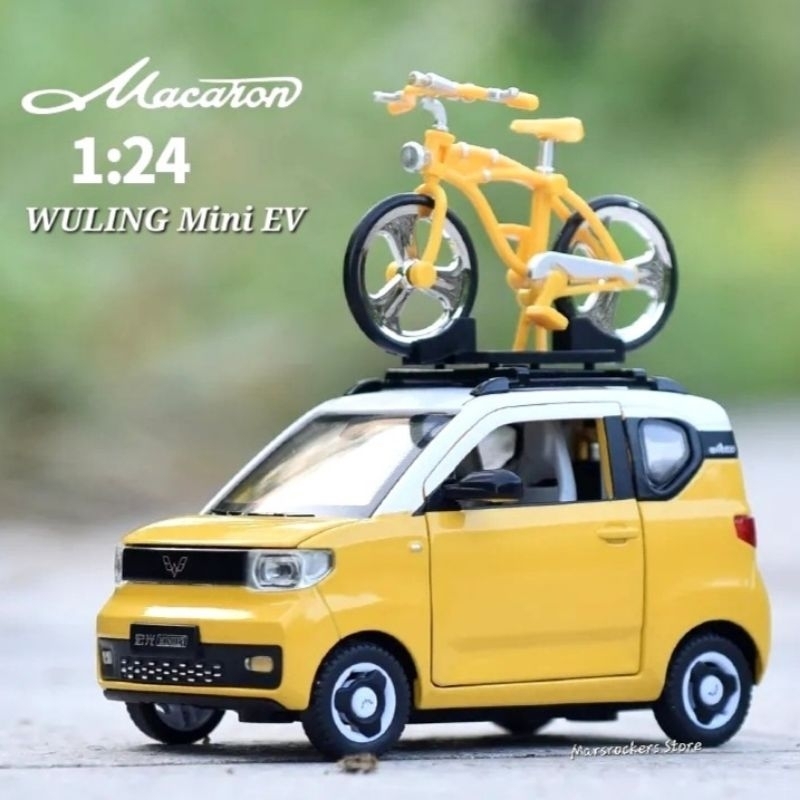 Jual Diecast Miniatur Mobil Listrik Wuling Mini EV Skala 1:24 | Shopee ...