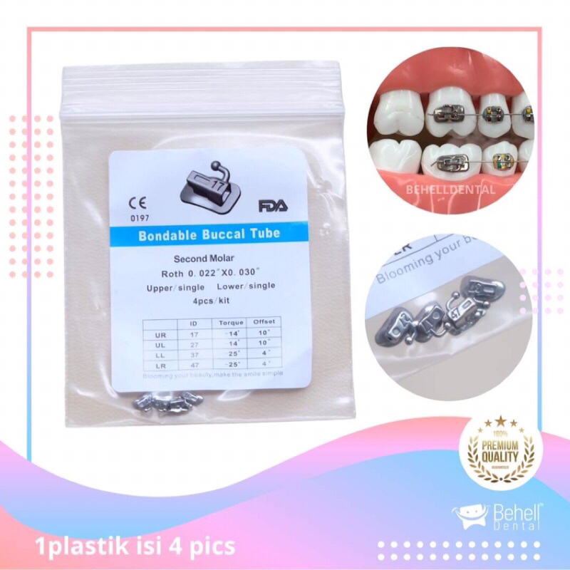 Jual BUCCAL TUBE FDA HIGH QUALITY PENGUNCI BEHEL BRACKET KAWAT GIGI ...