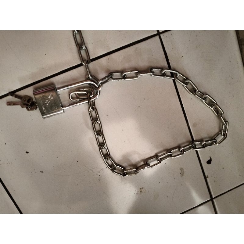 Jual Rantai pagar gembok kapal motor sepeda rumah dll besar | Shopee ...