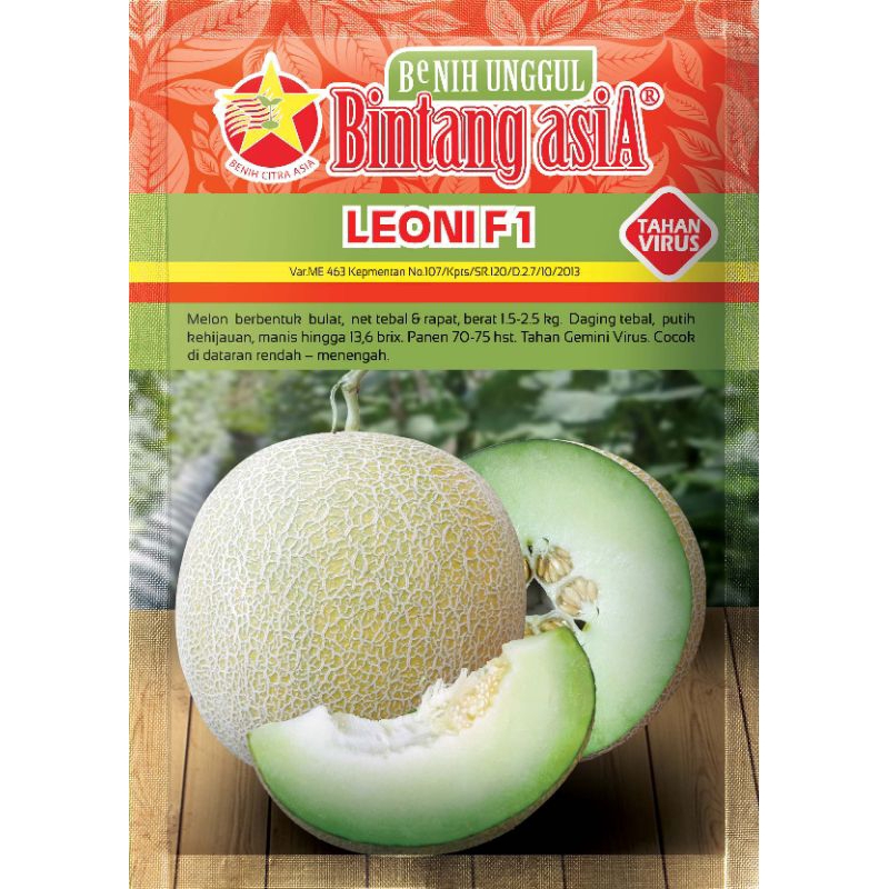 Jual Benih Melon Hijau Manis LEONI F1 Kemasan 20gr isi +-300 biji Cap ...