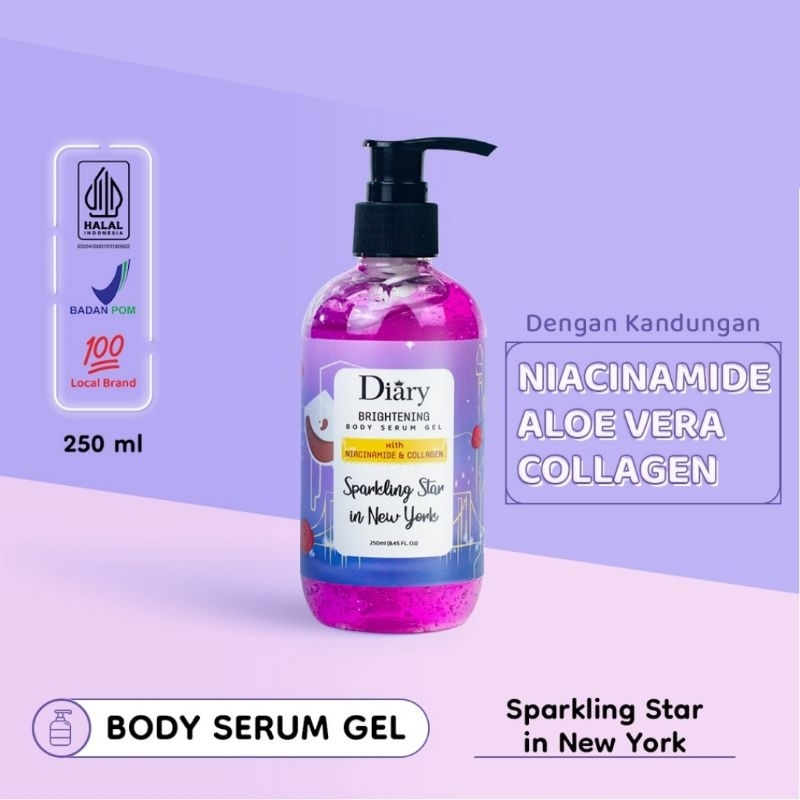 Jual [ COSMO ] Diary Brightening Body Serum Gel 250ml - Sparkling Star ...