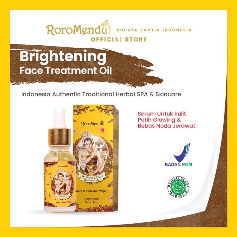 Jual RORO MENDUT BRIGHTENING FACE TREATMENT OIL ( READY STOCK) | Shopee ...