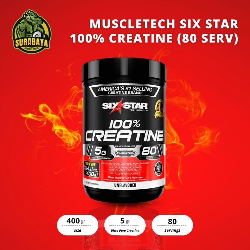 Jual Muscletech Six Star 100% Creatine Monohydrate 80 Serving Elite ...