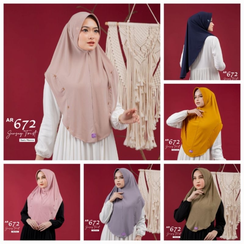 Jual HIJAB AR RAFI AR 672 hijab daily instant anti tembem | Shopee Indonesia