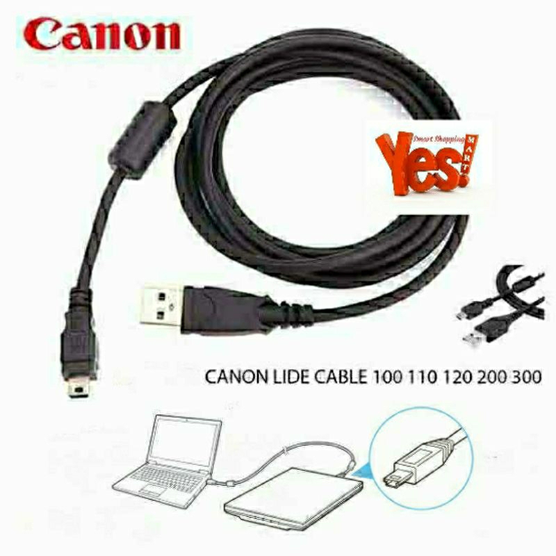 Jual Kabel USB Data Canon Scanner Lide 100 110 120 200 220 300 P150 ...