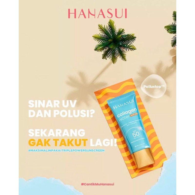 Jual HANASUI COLLAGEN WATER SUNSCREEN SPF 50PA+++ | Shopee Indonesia
