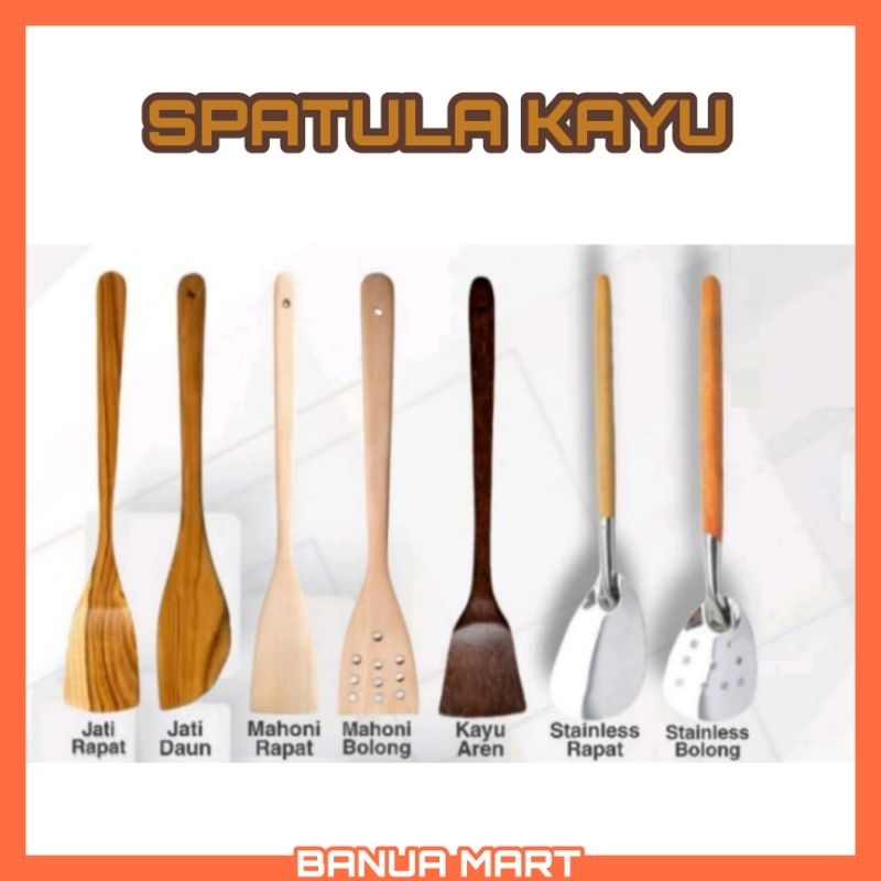 Jual Spatula Kayu Jati, Aren, Mahoni Stainless / Sutil / Susuk Rinjing ...