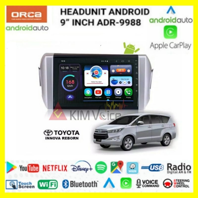 Jual Head Unit Android Orca OEM Innova Reborn 9 inch 10 inch Voice ...