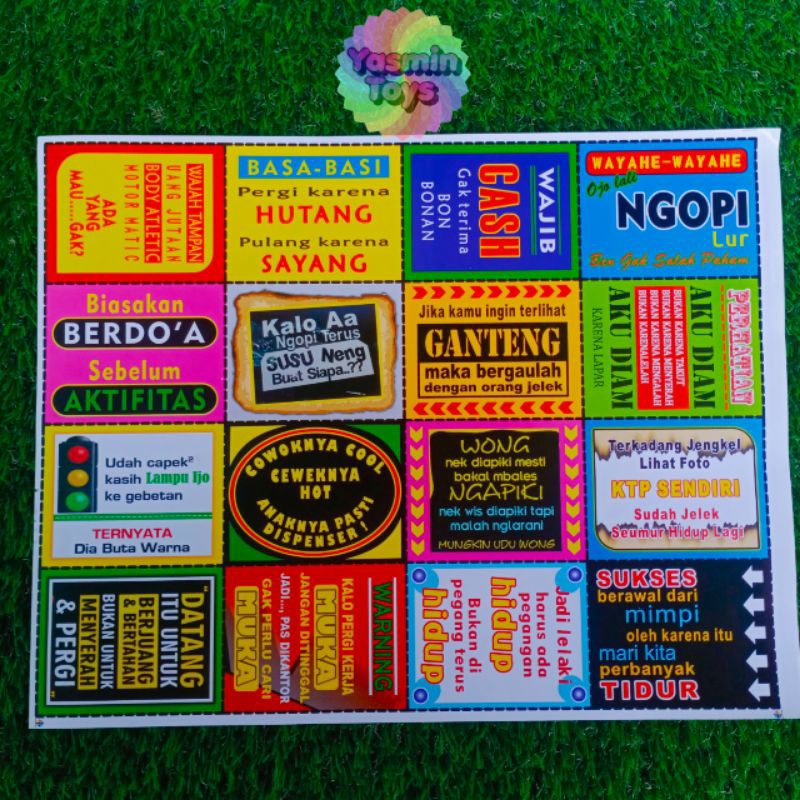 Jual Stiker kata kata perlembar murah | Shopee Indonesia