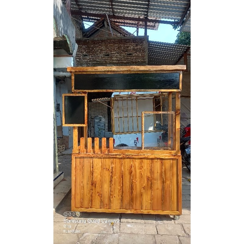 Jual gerobak jualan makanan kekinian / gerobak gerobak jualan makroni ...