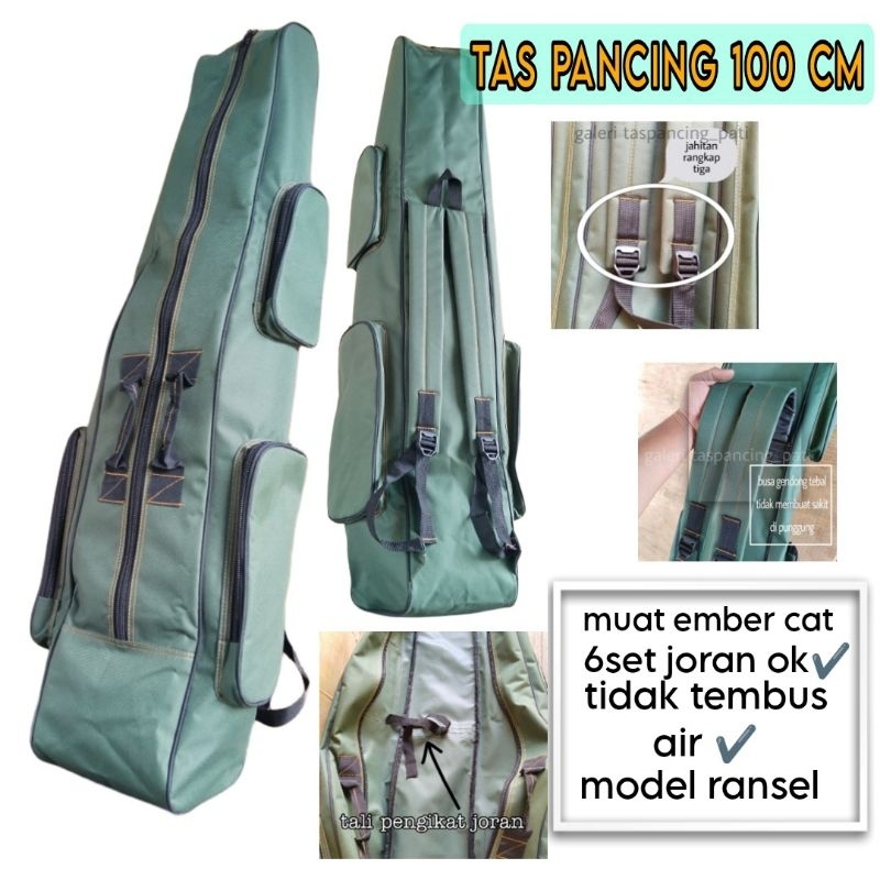 Jual TAS PANCING 100 CM SINGLE RUANG/SINGLE SLOT SUPER AWET ANTI-AIR ...