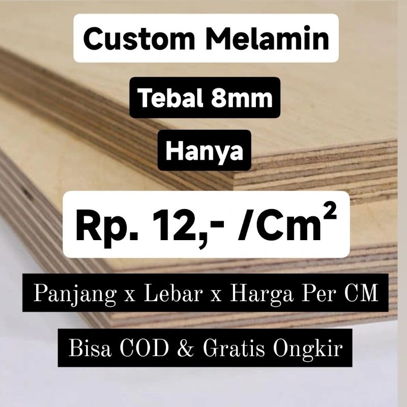Jual Triplek melamin 9mm custom ukuran melaminto plywood multiplek ...