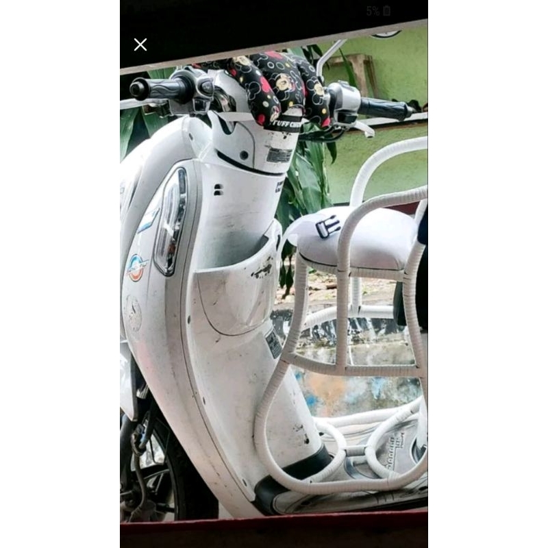 Jual jok bonceng/anak motor matic /full white edition/kursi bonceng ...