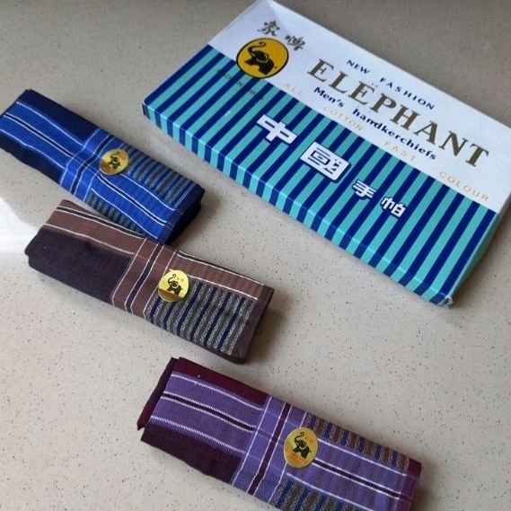 Jual per 3pcs Selampe/saputangan pria ukuran 40x40cm merek gajah ...