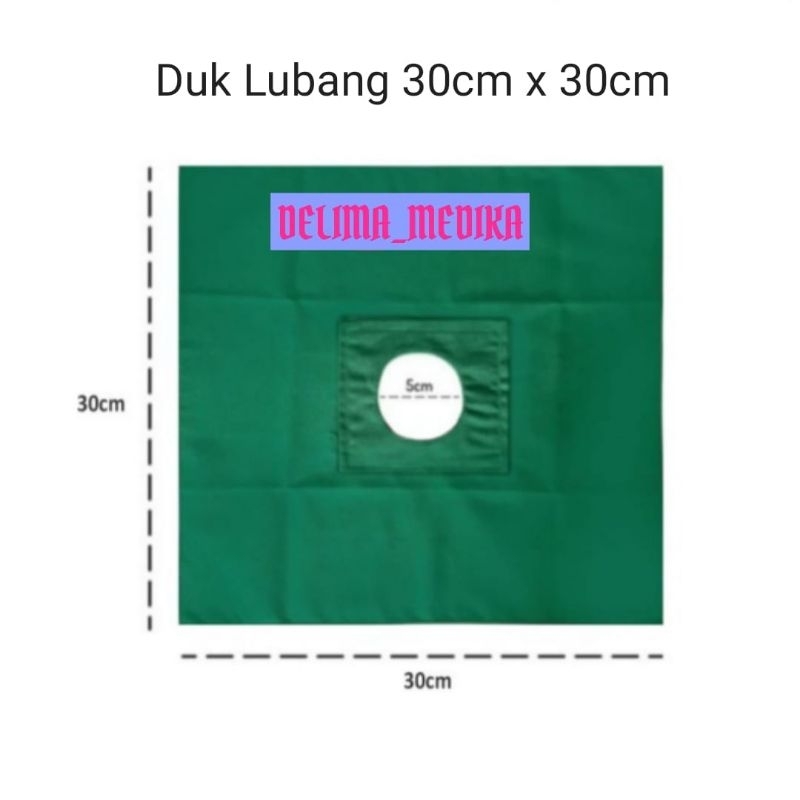 Jual Duk Lubang 30cm x 30cm Kain Tebal Halus / Duk Bolong Kain 30cm x ...