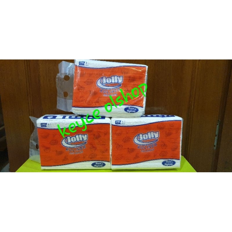 Jual Tissue/Tisue/Tisu jolly kuliner napkin 240 sheets 1 ply | Shopee ...