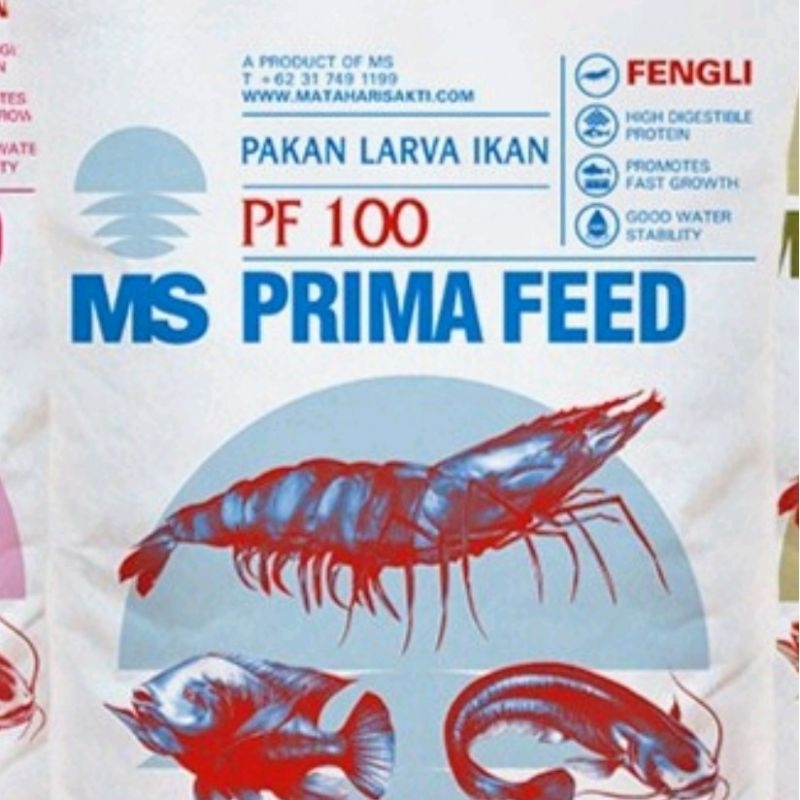 Jual Per 1 Kg PRIMA FEED PF 100 Feng Li (FL 1) Makanan Udang ikan ...