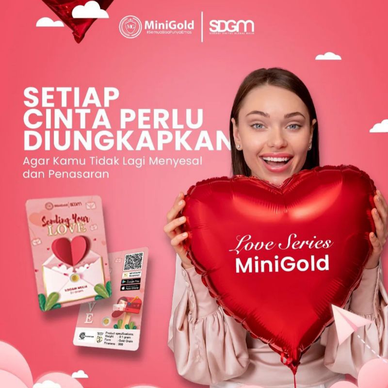 Jual MiniGold Gift Series LOVE emas mini gold logam mulia 24 karat ...