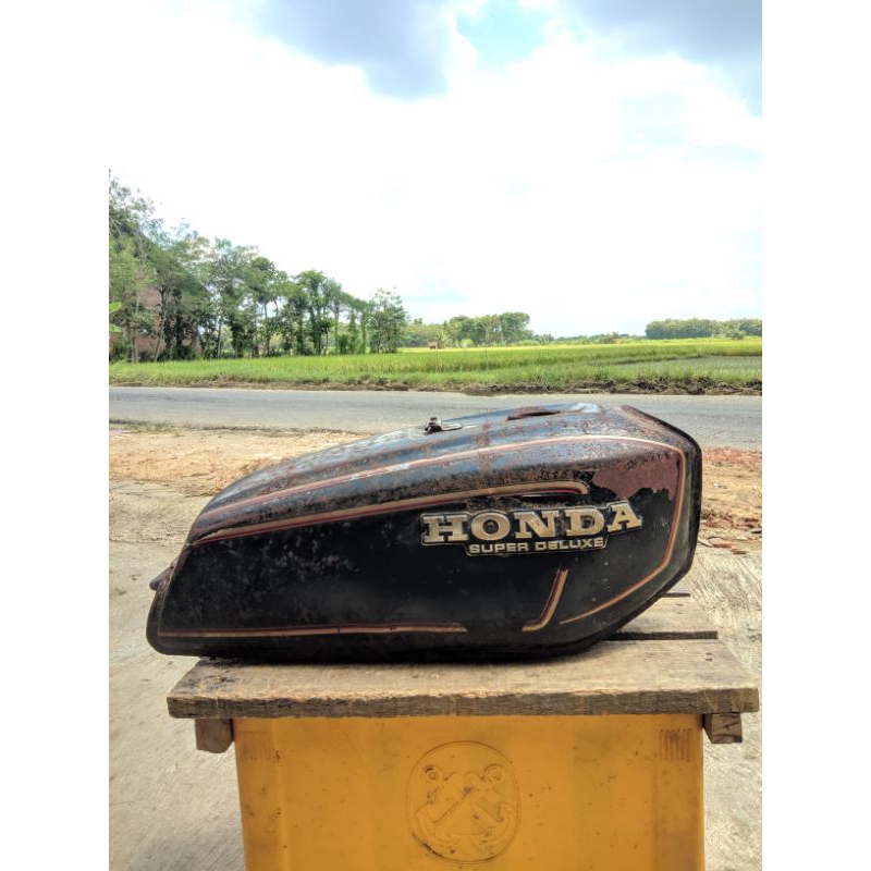 Jual tangki Honda gl100 gl125 original paint cat | Shopee Indonesia