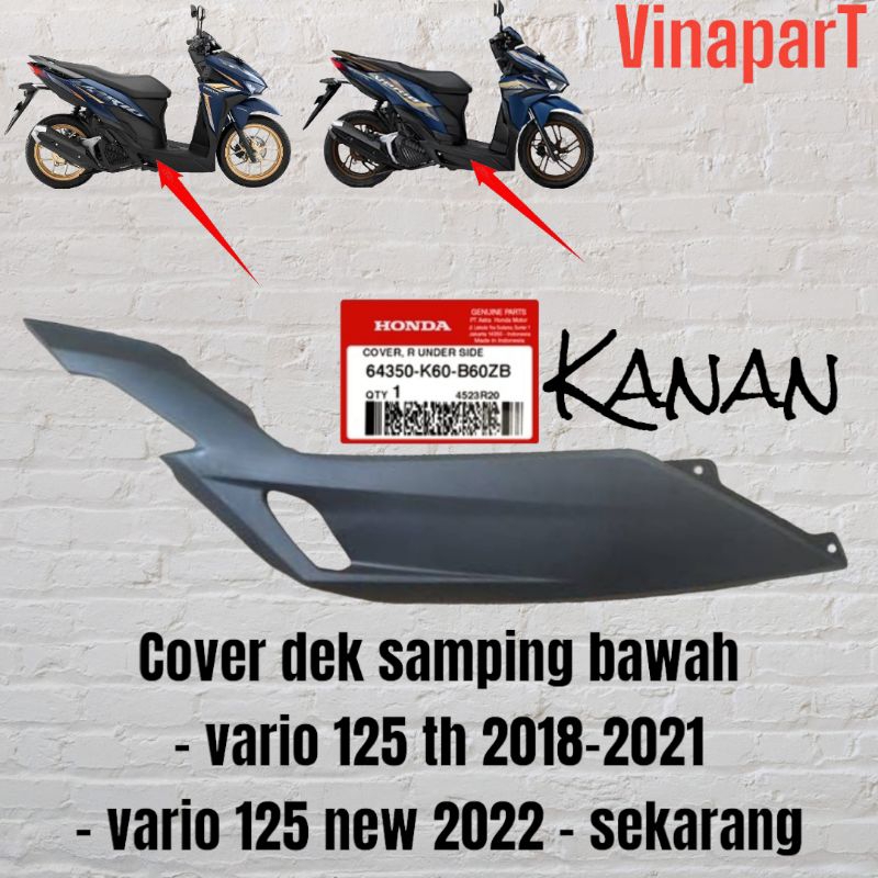 Jual cover under side R L dek samping bawah honda vario 125 new 2018 ...