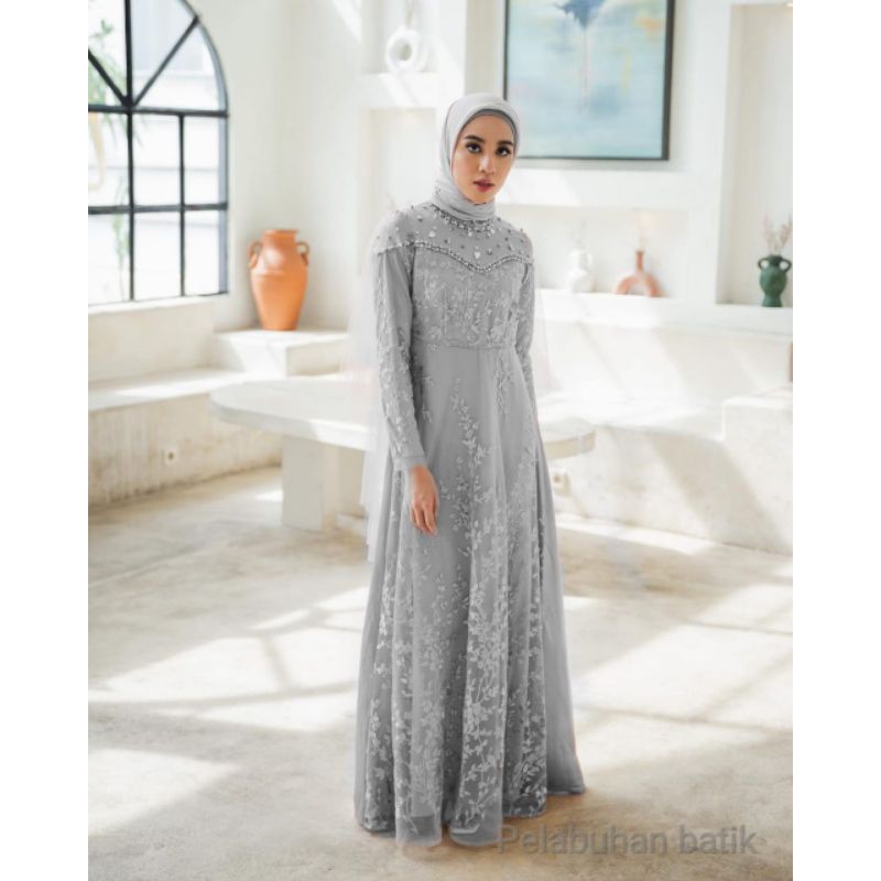 Jual MODEL BARU GAMIS BURKAT NAMIRA GAUN MAXI DRESS BRUKAT FASHION CEWEK SERAGAM WANITA REMAJA ...