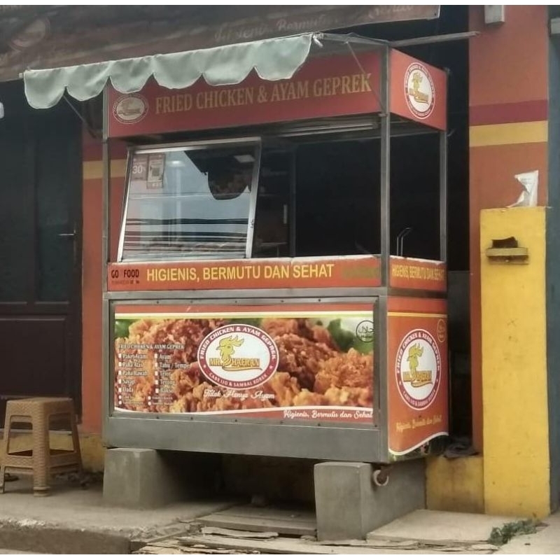 Jual Gerobak Fried Chicken Serbaguna Multifungsi Stainless Steel ...