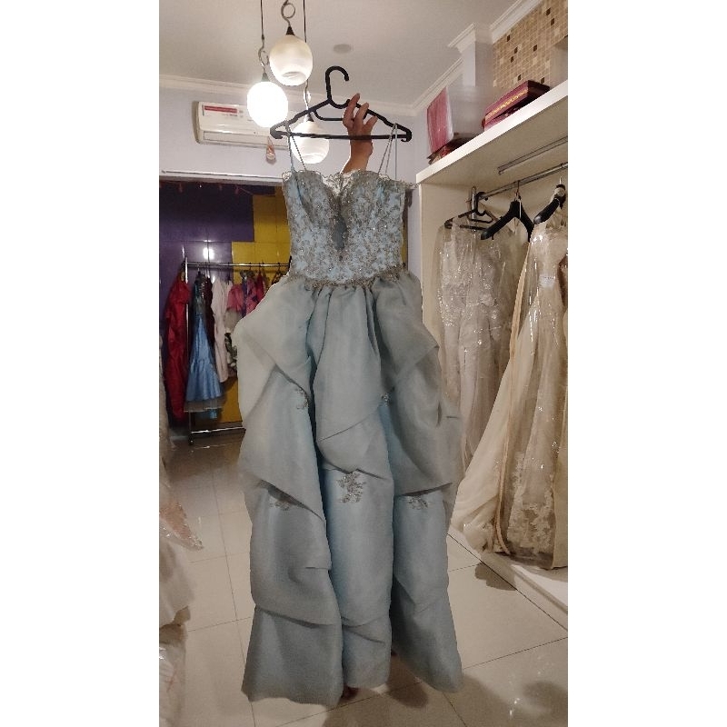 Jual Gaun Princess Biru-Baby Blue/Party/Prewedding Gown/Prom/Birthday ...