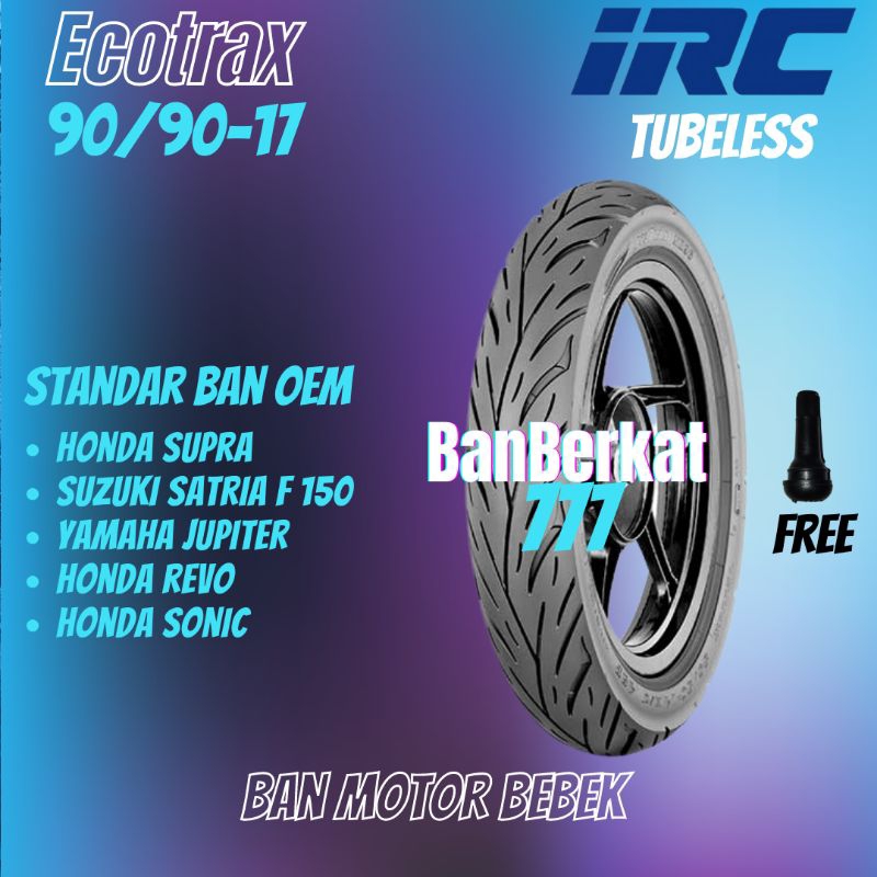 Jual Ban Motor Bebek Tubeless / IRC NR96 ECOTRAX 90/90 Ring 17 Tubeless | Shopee Indonesia