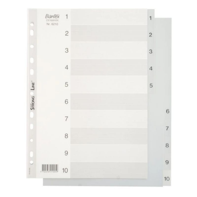 Jual Divider Pembatas Ordner Binder, Index Angka 1-10 Ukuran A4 Plastik ...