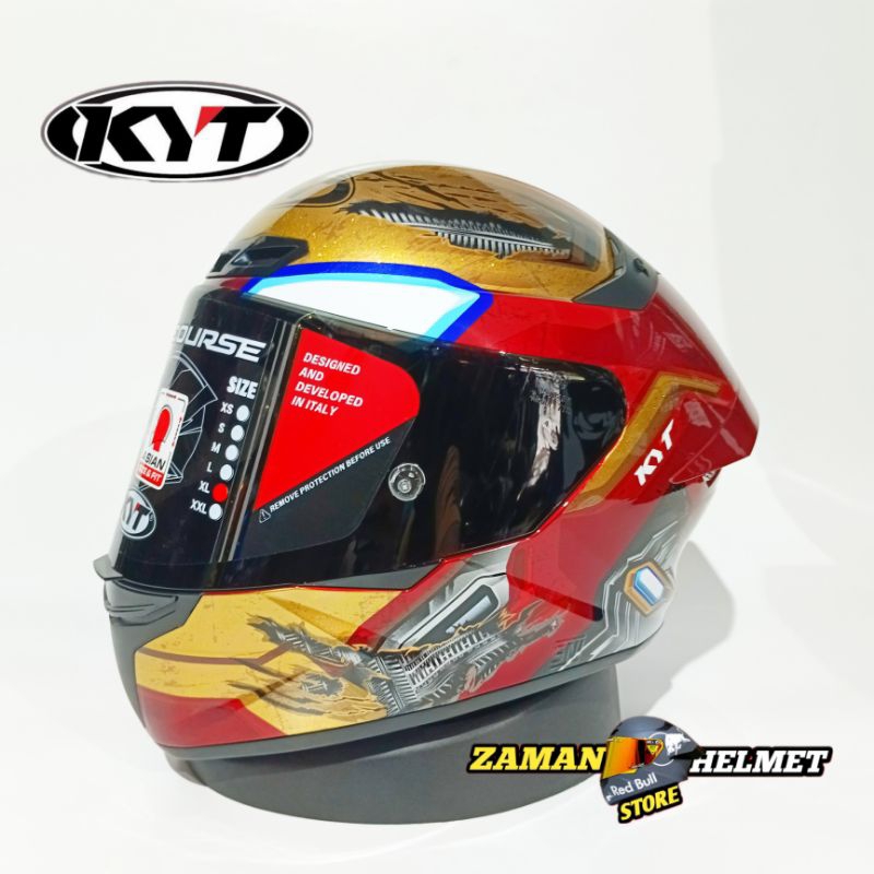 Jual Helm KYT TT-Course Marvel Iron Man Limited Edition Series | Shopee ...