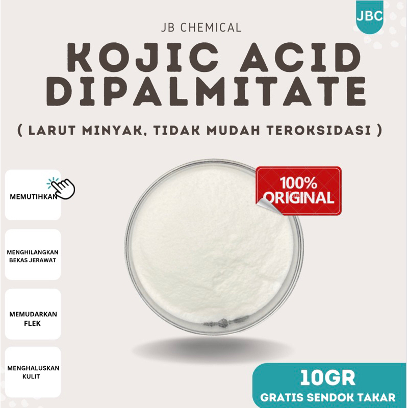 Jual KOJIC ACID DIPALMITATE Murni 99% - Kojic acid 10gram stabil larut ...
