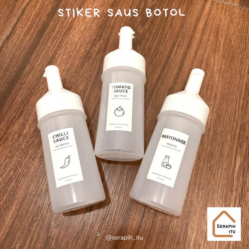 Jual STIKER BOTOL SAUS WATERPROOF | Shopee Indonesia