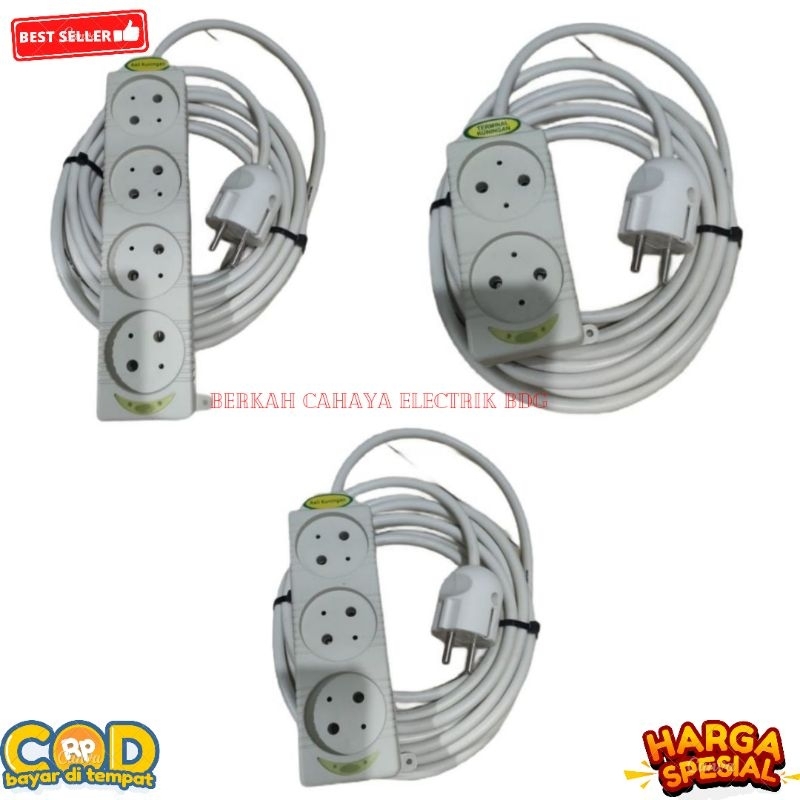 Jual stop kontak gepeng 2 3 4 lubang+kabel 1 2 3 4 5 6 7 8 9 10 meter ...