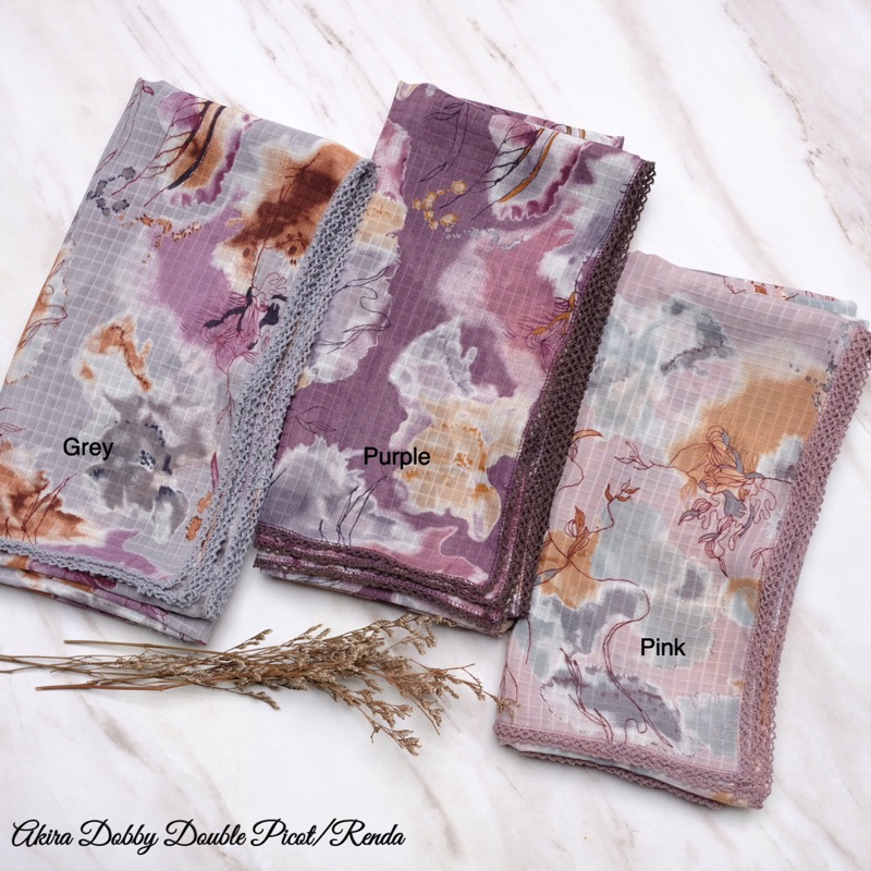 Jual {PINGGIRAN RENDA} HIJAB AURORA MOTIF ASAP - HIJAB MOTIF SEGIEMPAT ...