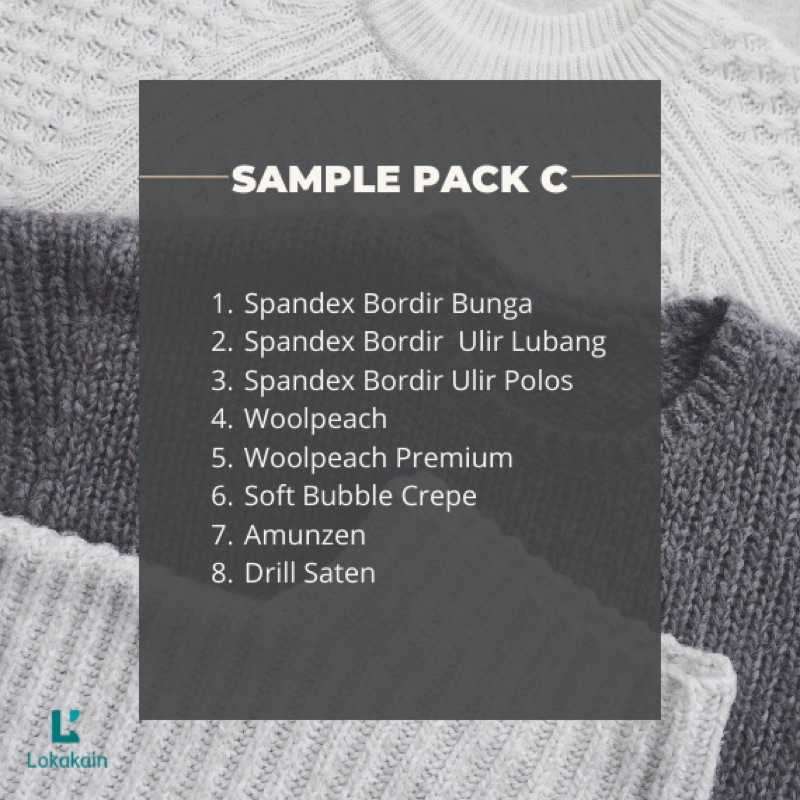 Jual SAMPLE PACK KAIN (POTONGAN HANDFEEL) | Shopee Indonesia
