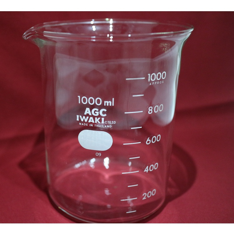 Jual Beaker Glass IWAKI 1000 ML (1 Liter) / Gelas Kimia IWAKI 1000 ML (1 Liter) | Shopee Indonesia