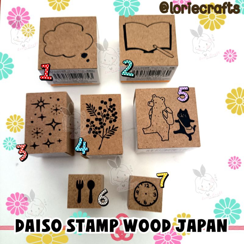 Jual LC Daiso Wood Stamp Japan Part 2 | Shopee Indonesia